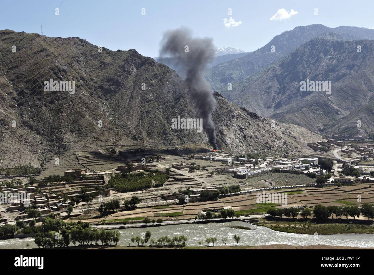 14 June 2012 - Kunar Province, Afghanistan - Kunar's river Pech Valley ...