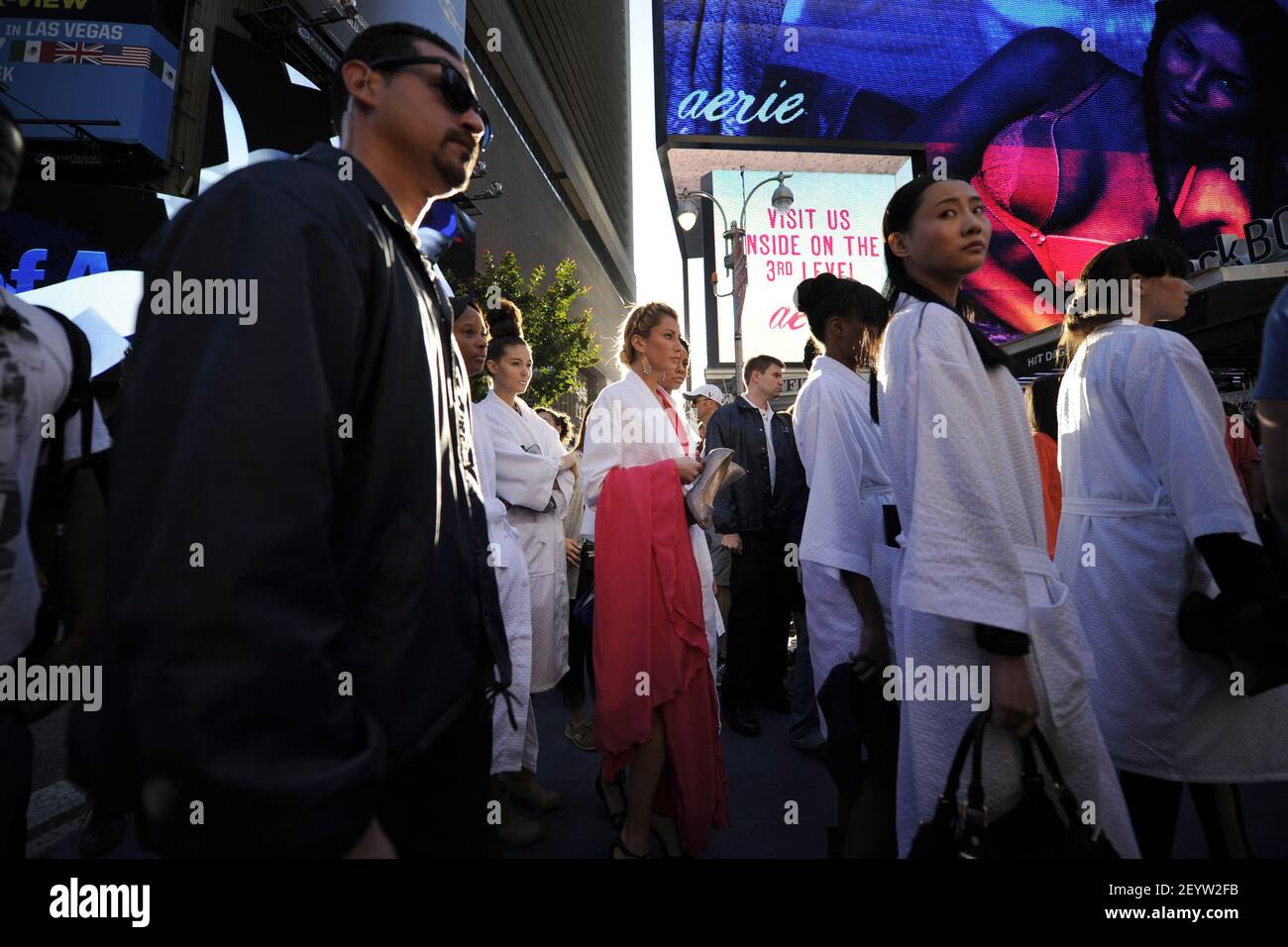 15 June 2012 - New York - Runway models arrives at 'Project Runway ...