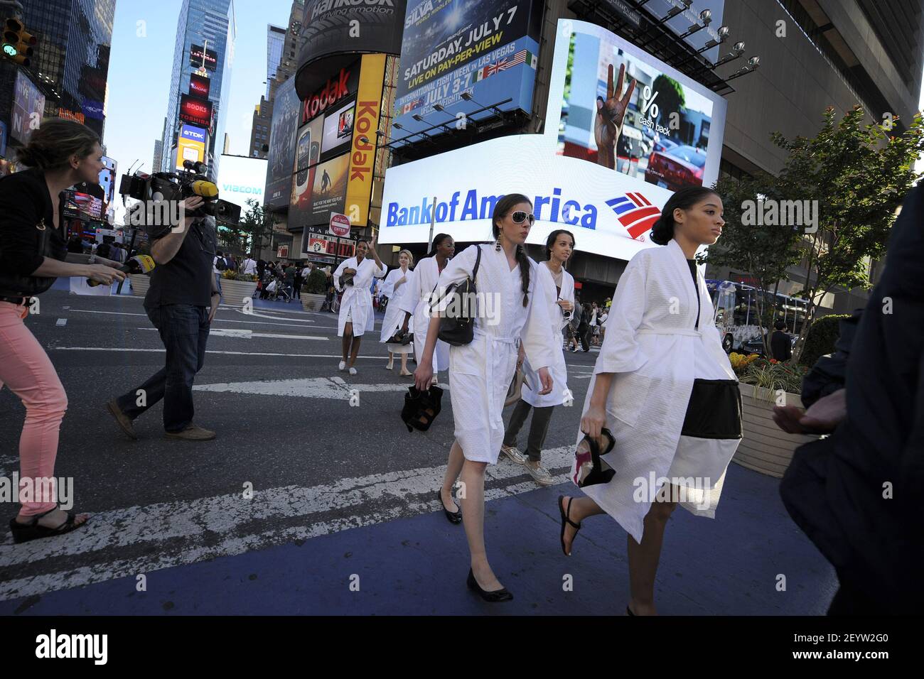 15 June 2012 - New York - Runway models arrives at 'Project Runway ...