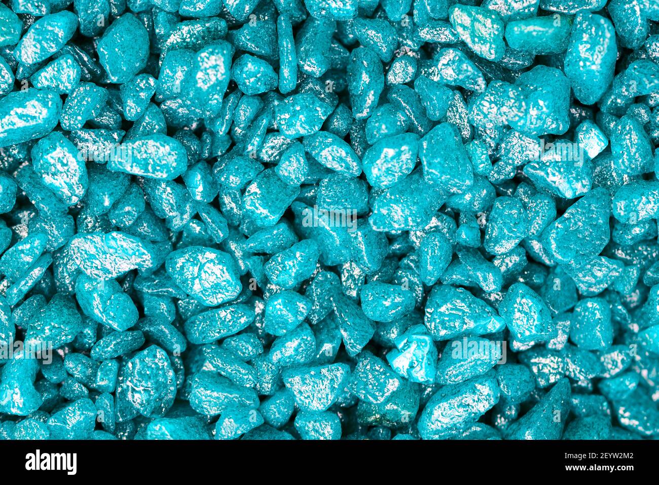 Turquoise gemstone fake pattern. Blue glitter stones for garden ...