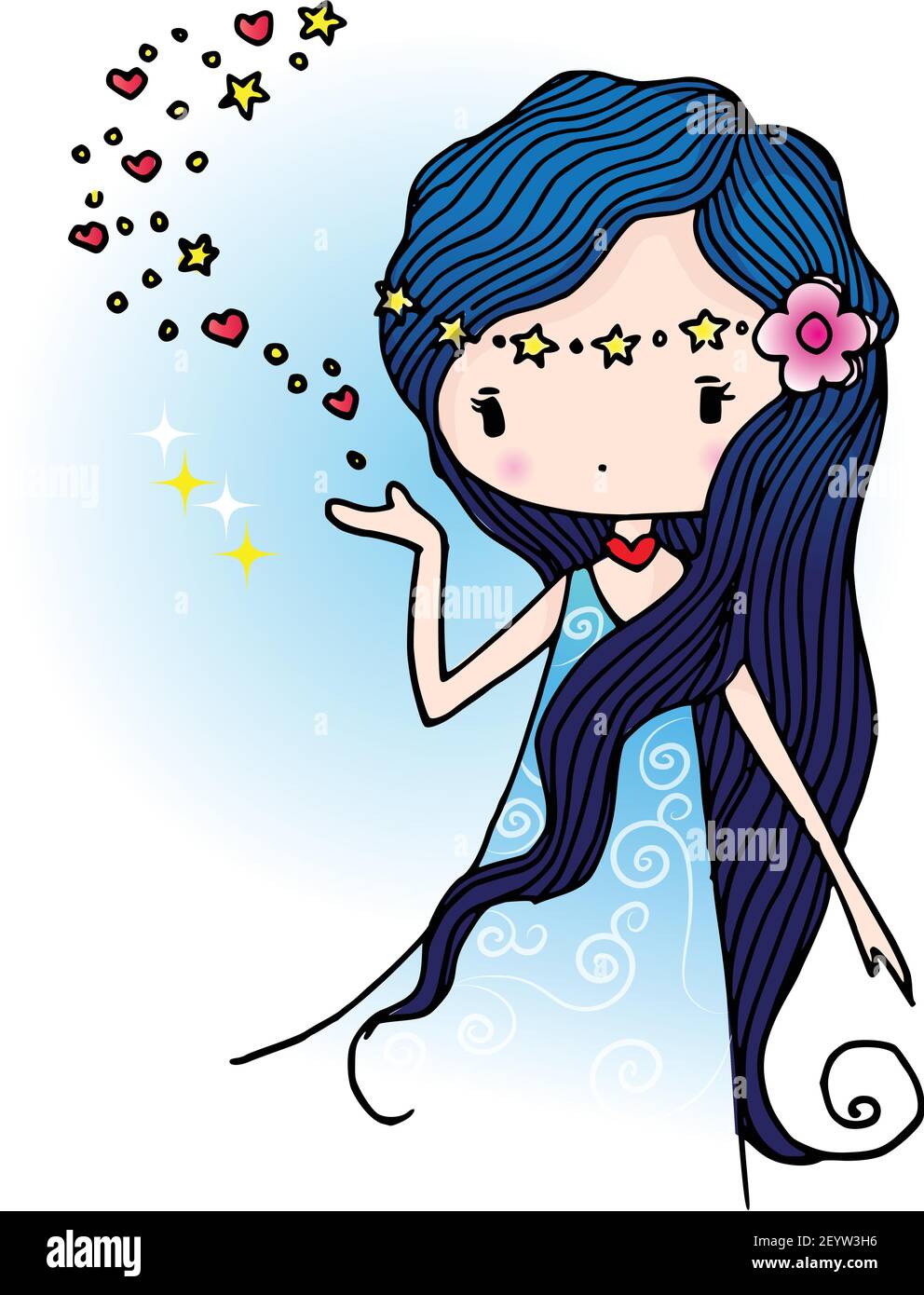 vector cartoon girl Stock Vector Image & Art - Alamy