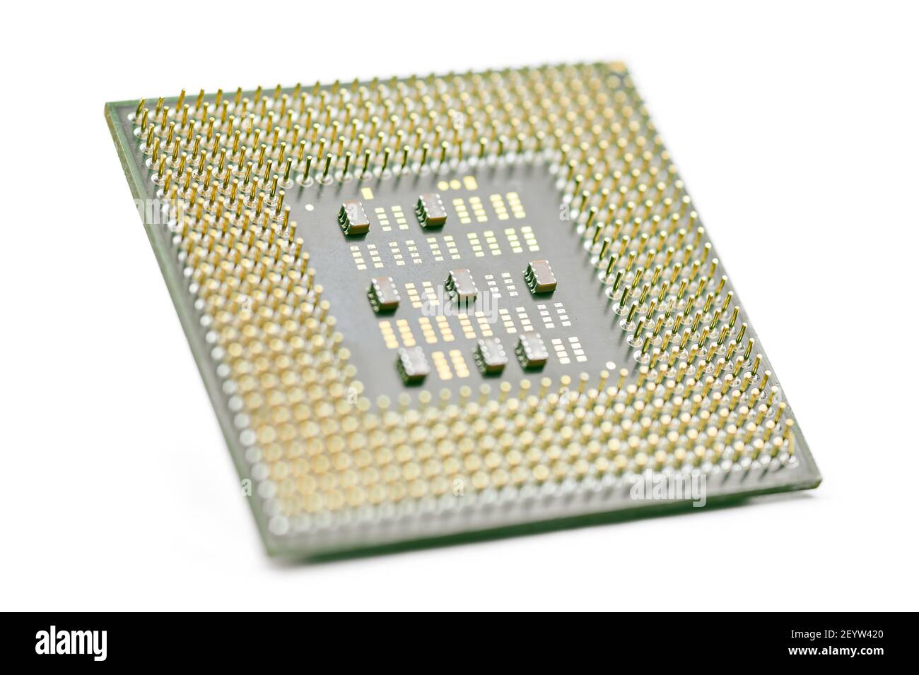 CPU, central processor unit, isolated background. Main electronic ...