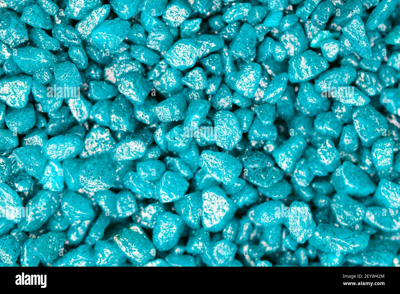 Turquoise gemstone fake pattern. Blue glitter stones for garden ...