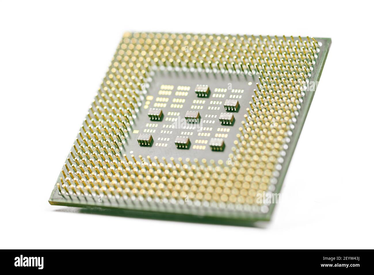 CPU, central processor unit, isolated background. Main electronic ...