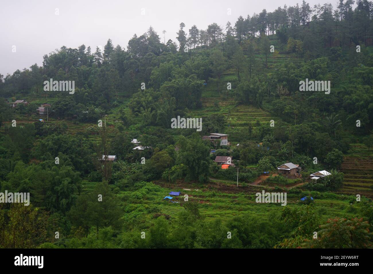 Aerial view rural homes hi-res stock photography and images - Alamy