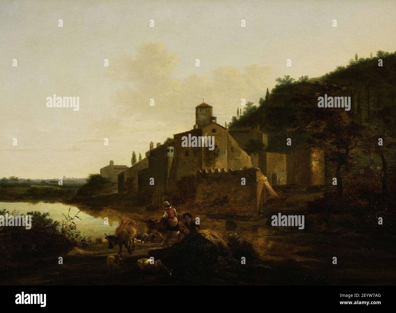Adam Pynacker - Italian Landscape with a Monastery CAM CCF PD 64 1958 ...