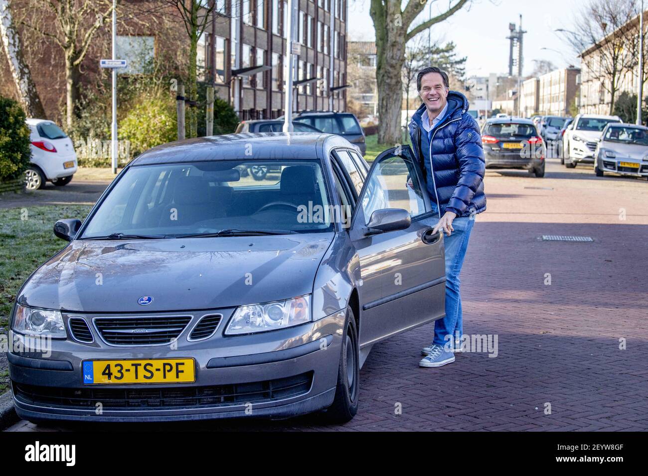 Leidschendam, Netherlands. 06th Mar, 2021. Dutch Prime Minister Mark ...