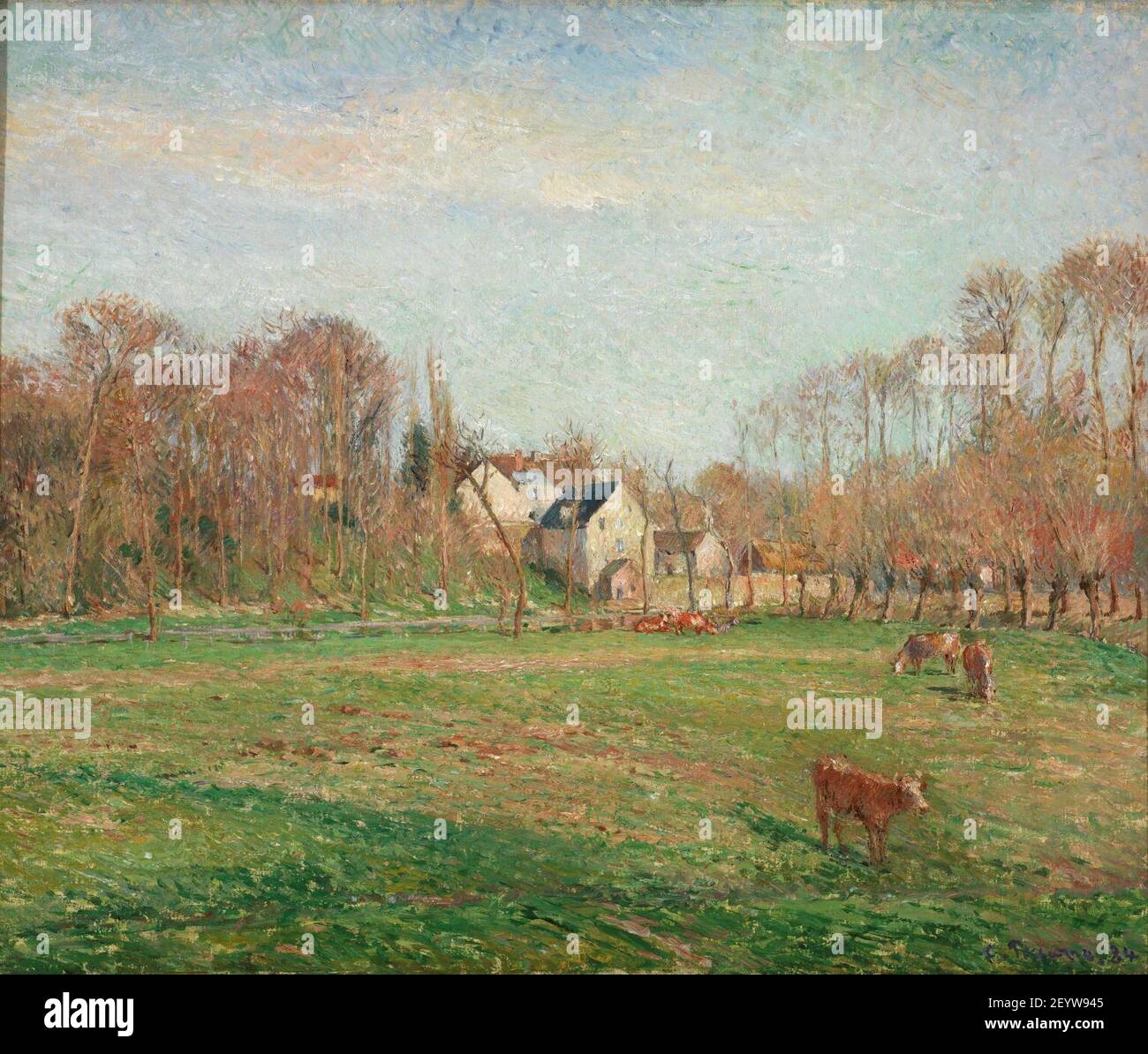 Camille Pissarro - Field and Mill at Osny (1884 Stock Photo - Alamy