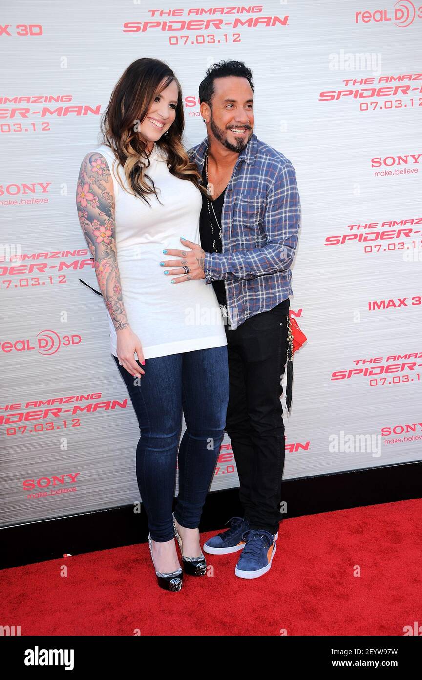 A.J. McLean and wife Rochelle Karidis. 26 June, 2012, Westwood ...