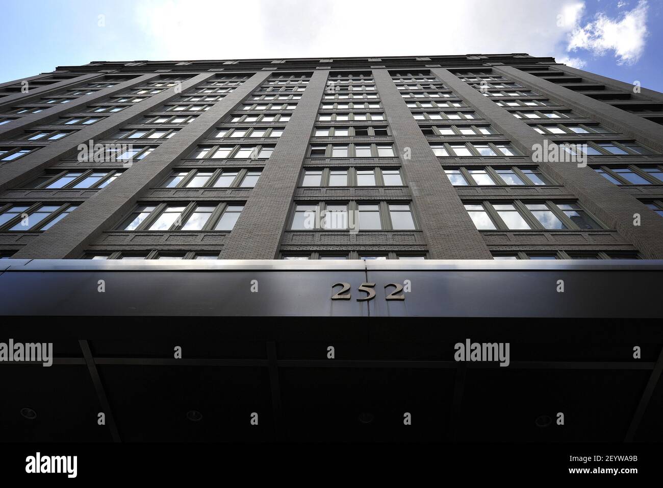 02 July 2012 - New York - The facade of 252 7th Avenue, the apartment ...