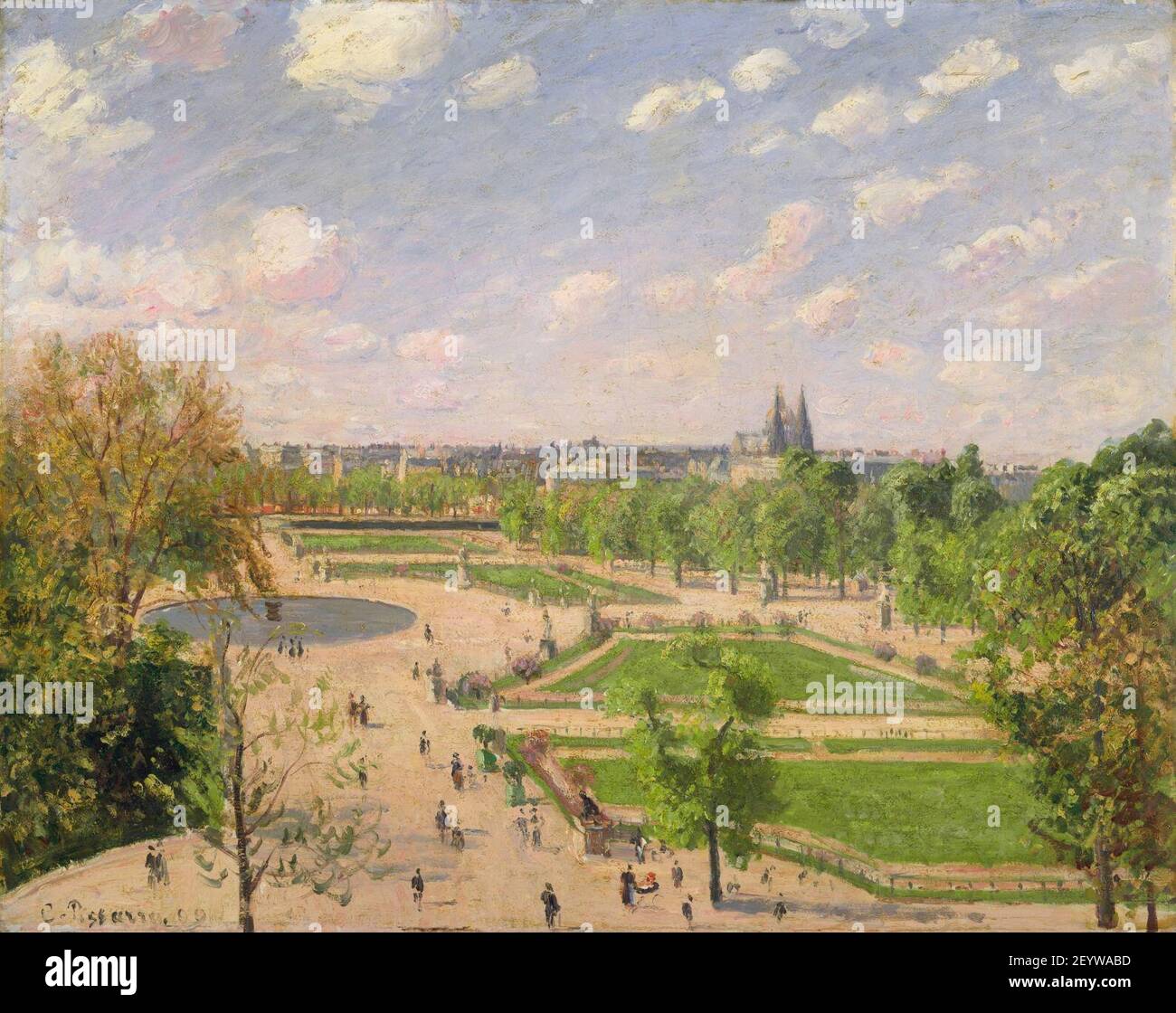 Camille Pissarro, The Garden of the Tuileries on a Spring Morning, 1899 ...