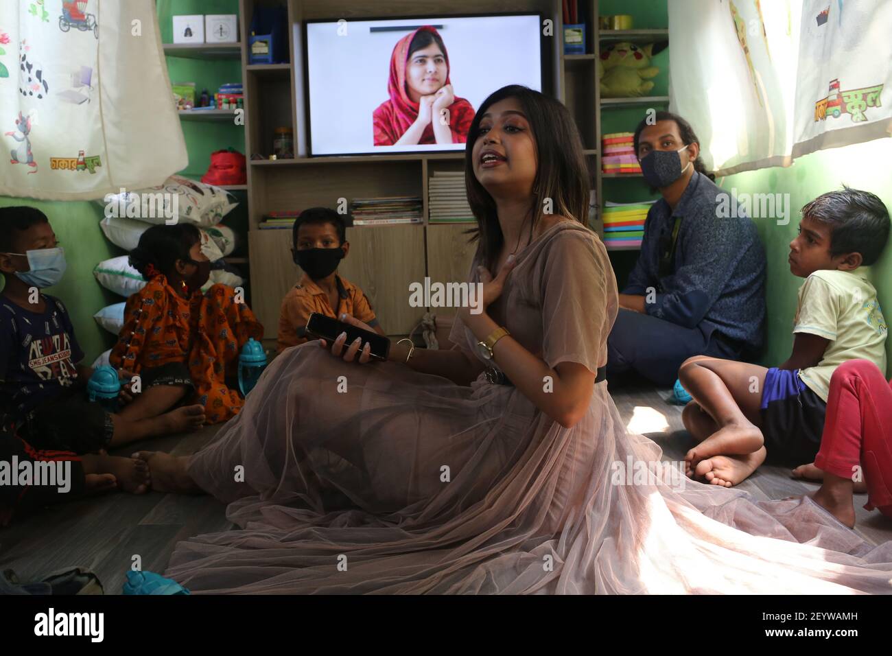 Dhaka, Bangladesh. 6th Mar, 2021. Maria Mumu, the founder of MOSHAL ...