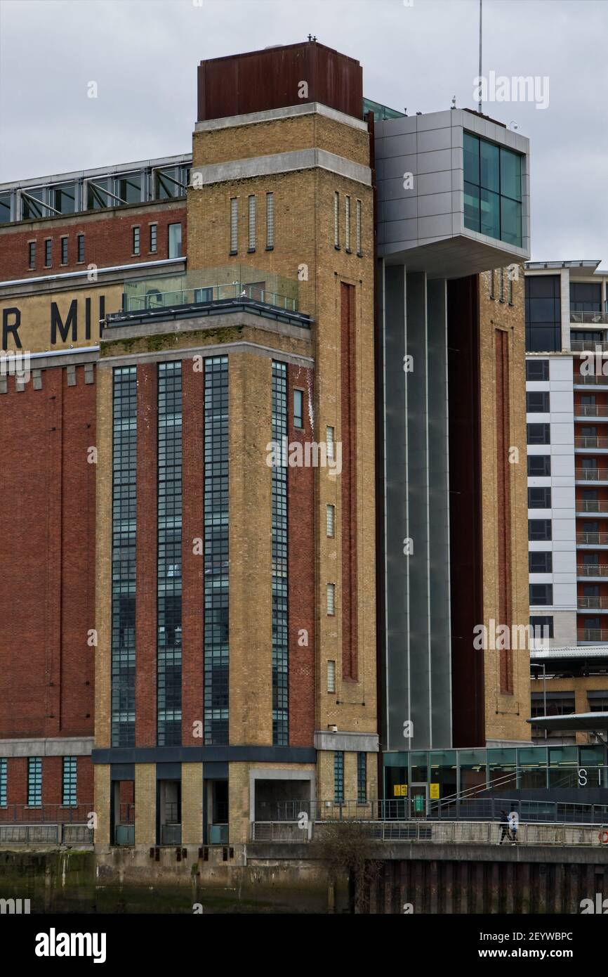 The old Baltic Flour Mill building stands on the Gateshead side of the ...