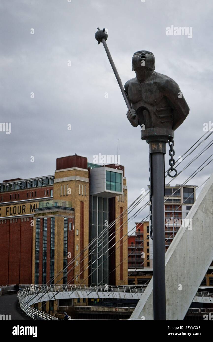 The old Baltic Flour Mill building stands on the Gateshead side of the ...
