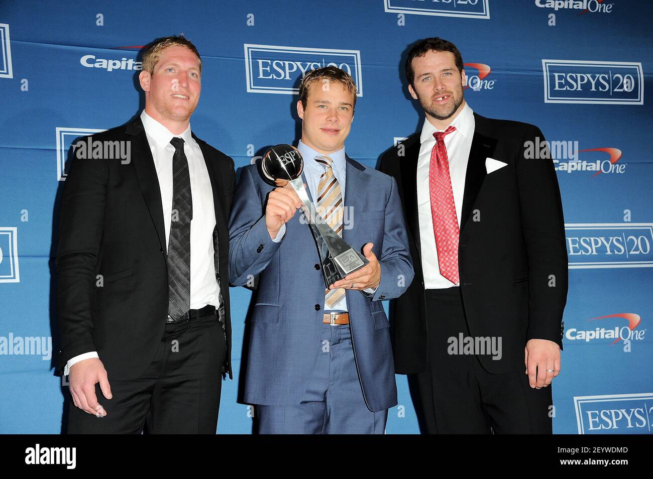 Matt Greene, Dustin Brown and Dustin Penner. 11 July, 2012, Los Angeles ...