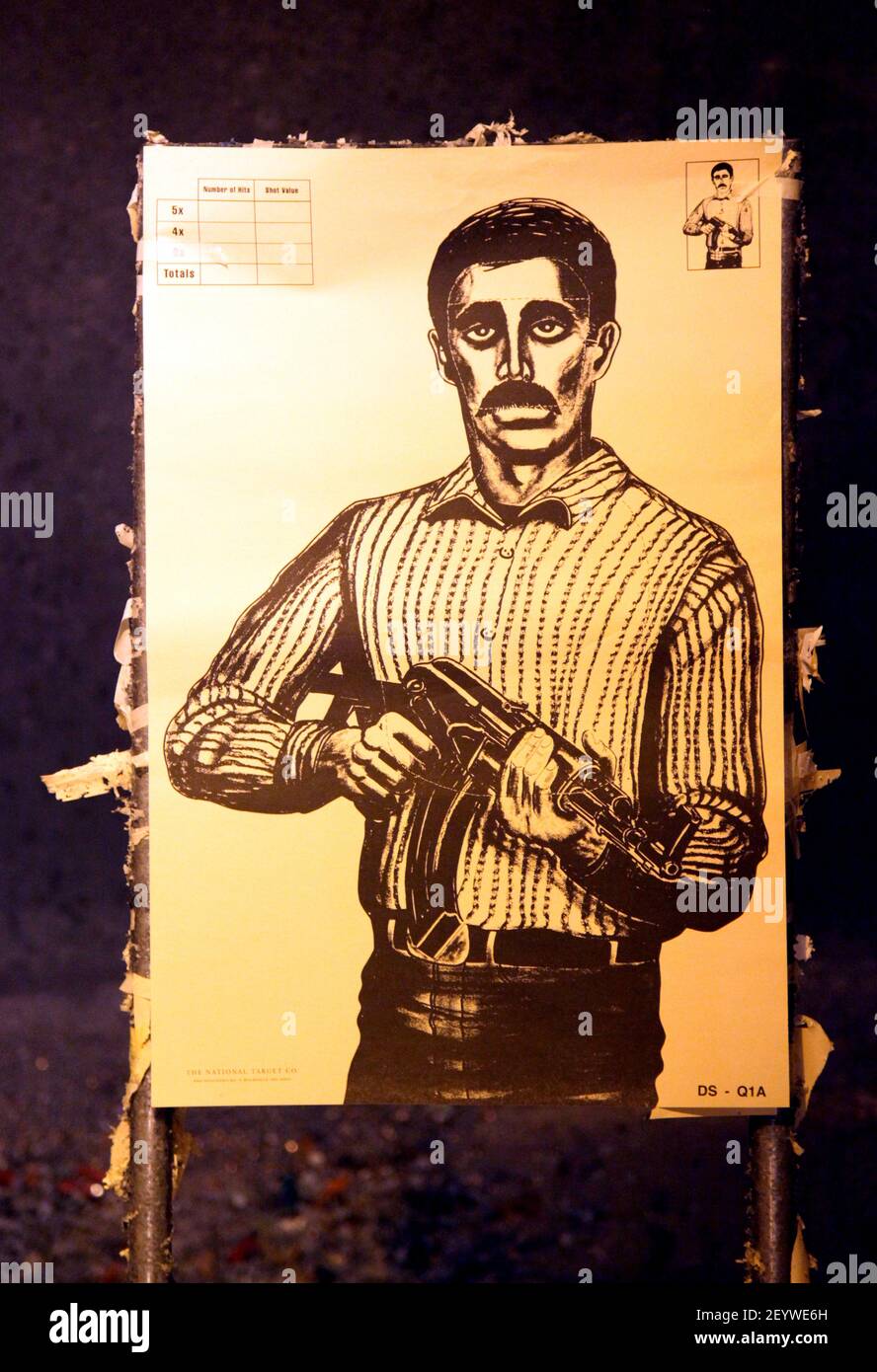 12 July 2012 - Southern Louisiana, USA - Firearms in America. Targets ...