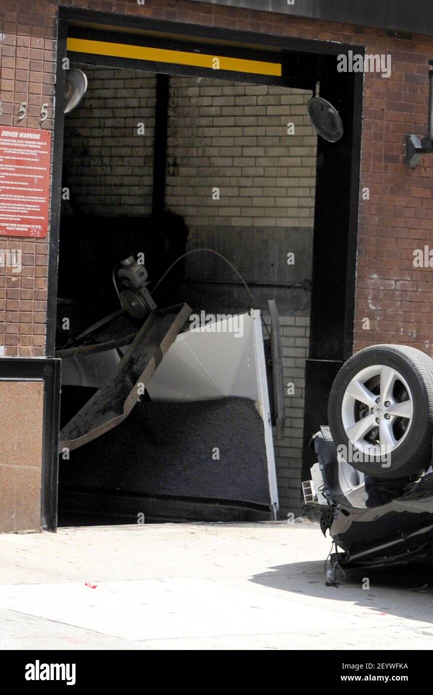 17 July 2012 - New York - A view of the elevator shaft and the damaged ...