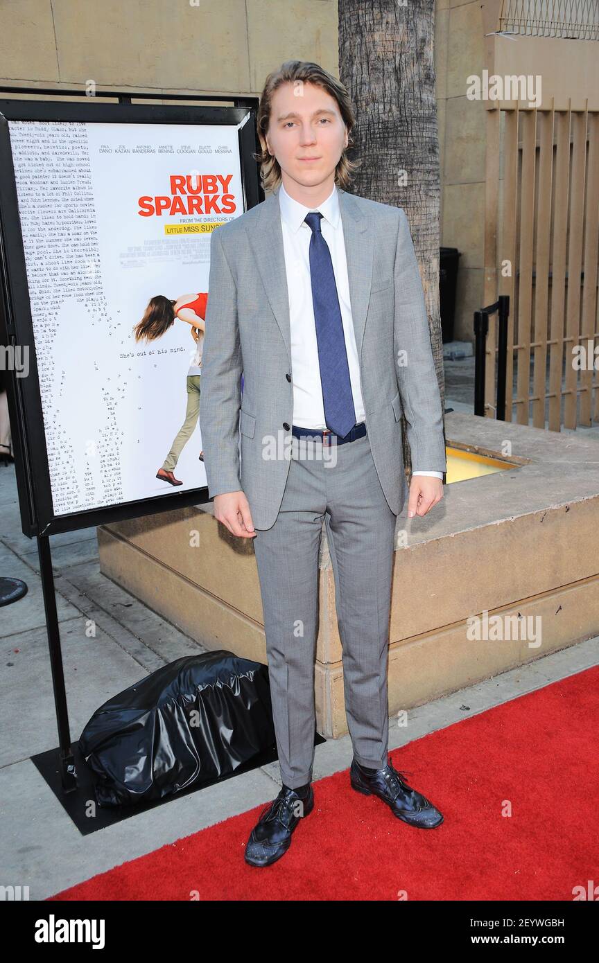 Paul Dano. 19 July 2012, Hollywood, California. 'Ruby Sparks' Los ...