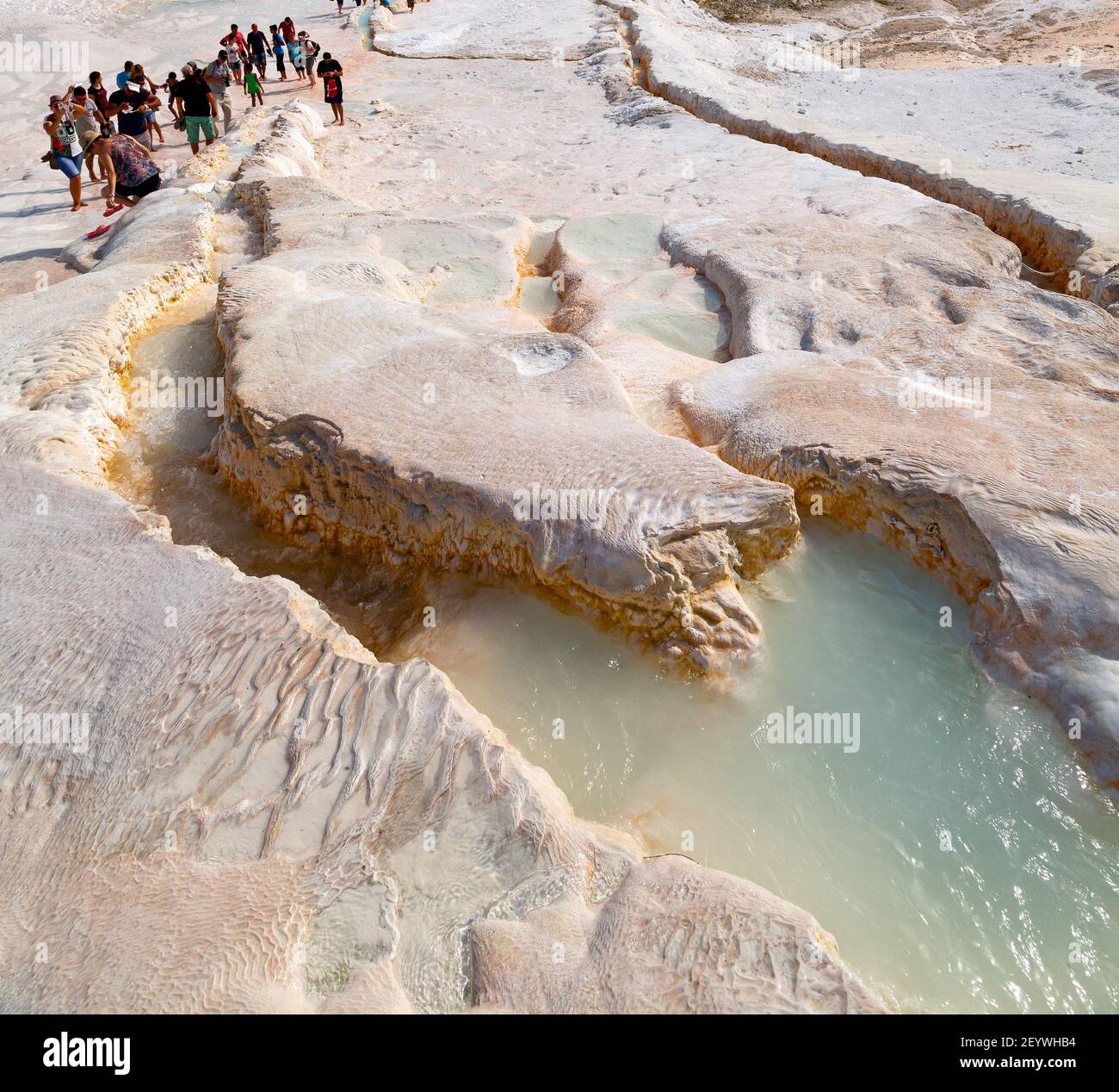 Bath and travertine water abstract in pamukkale turkey asia the old ...