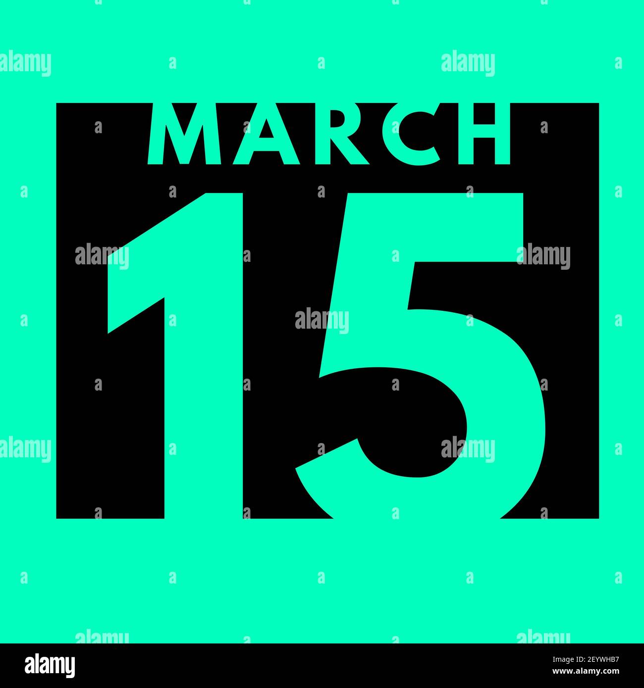 March 15 . flat modern daily calendar icon .date ,day, month .calendar ...