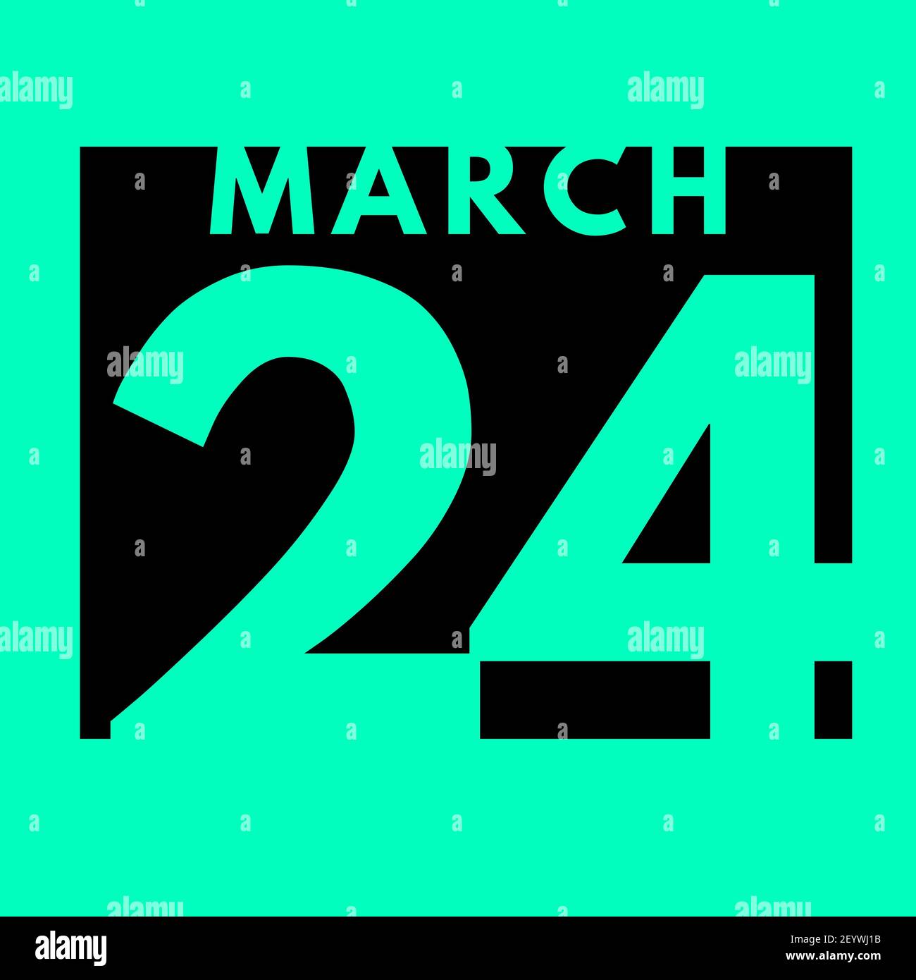 March 24 . flat modern daily calendar icon .date ,day, month .calendar ...