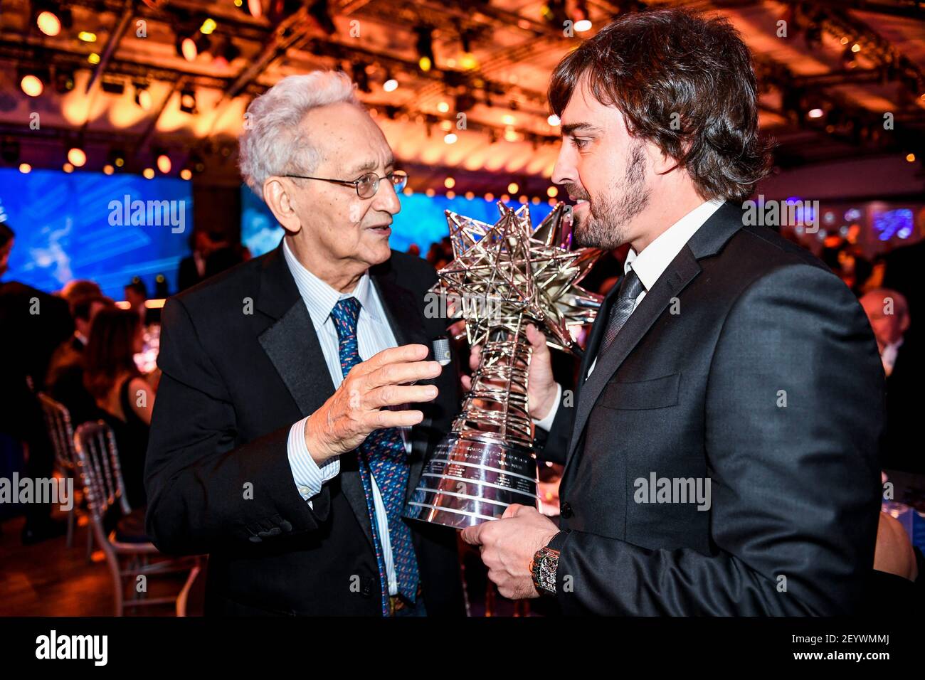 Frank Stella with Fernando Alonso, portrait during the FIA Prize Giving ...