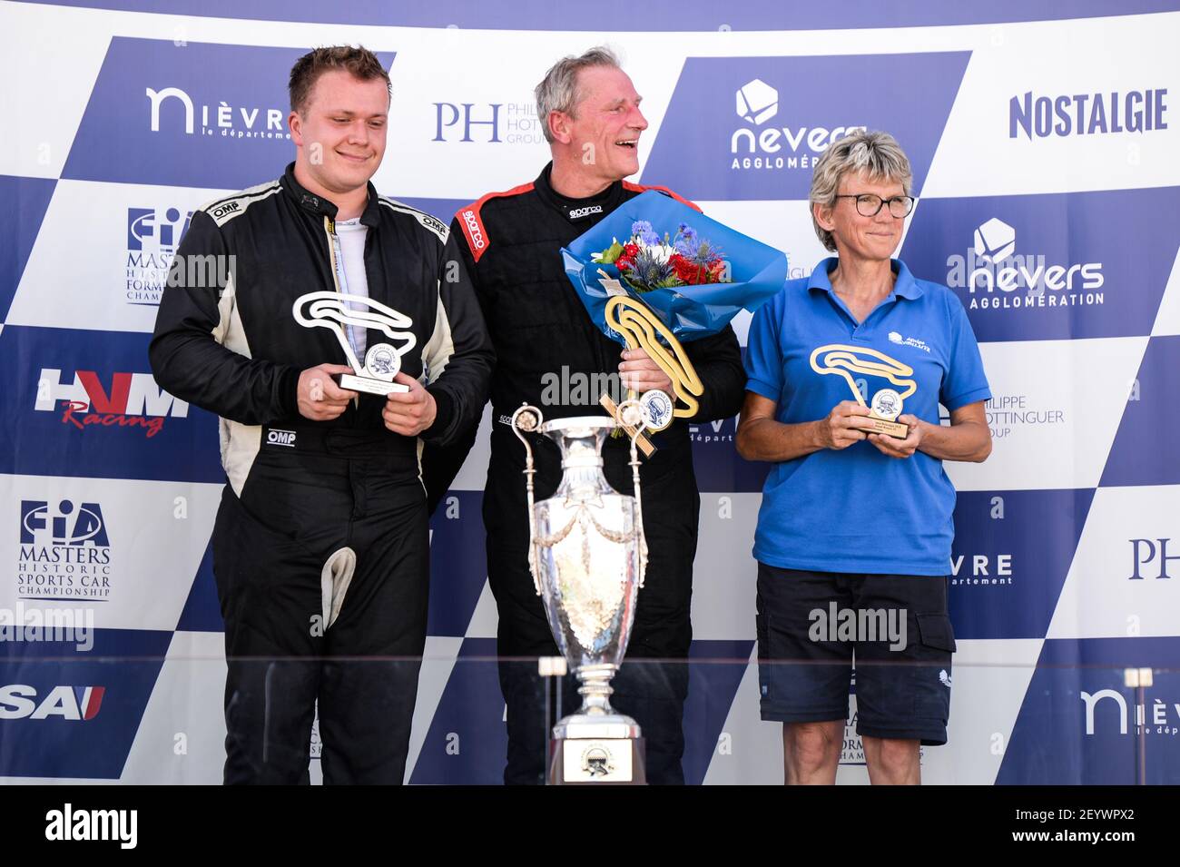 Podium F2 during the Grand Prix de France Historique 2019 at Magny ...