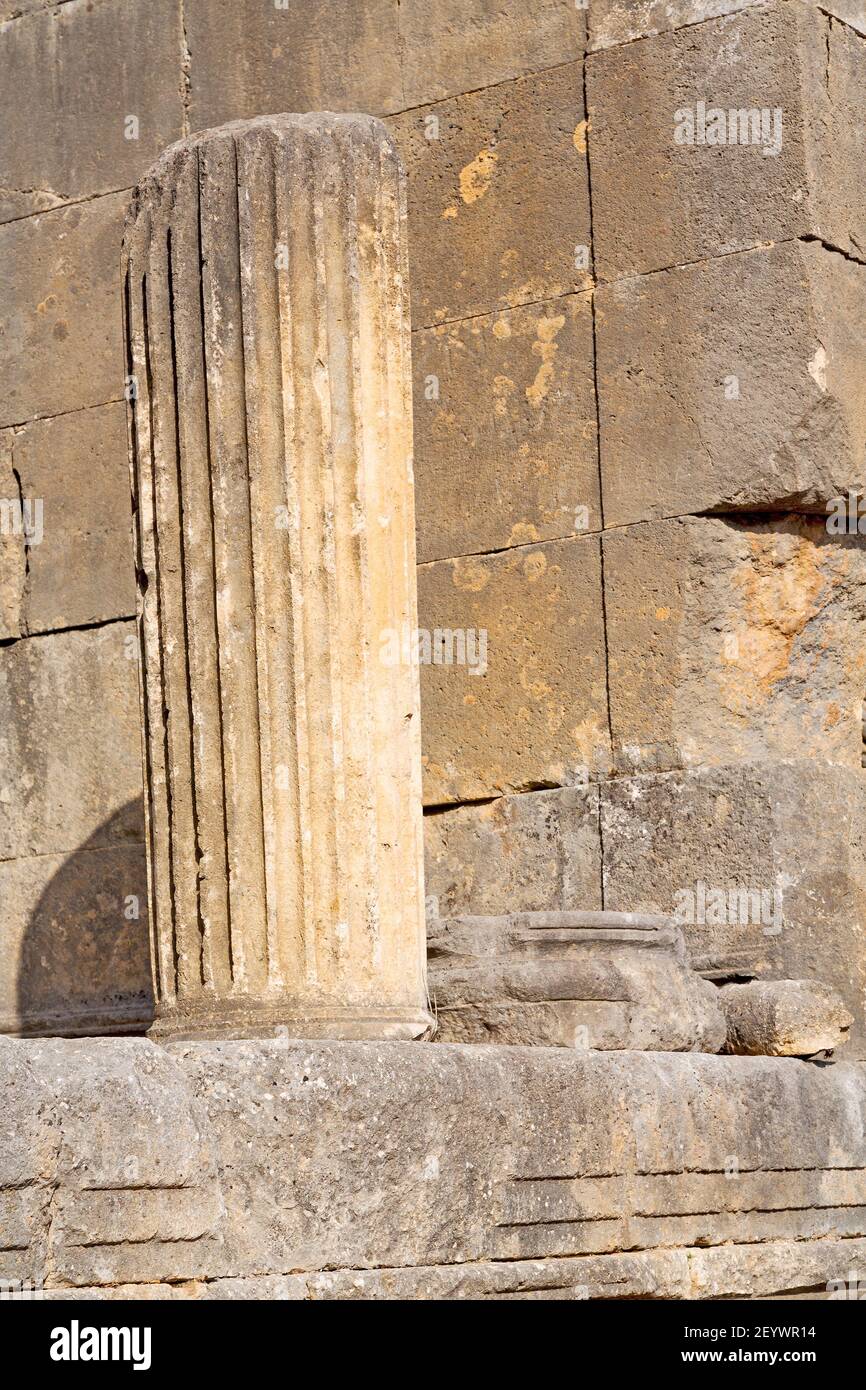 Bush gate in myra and roman temple Stock Photo - Alamy