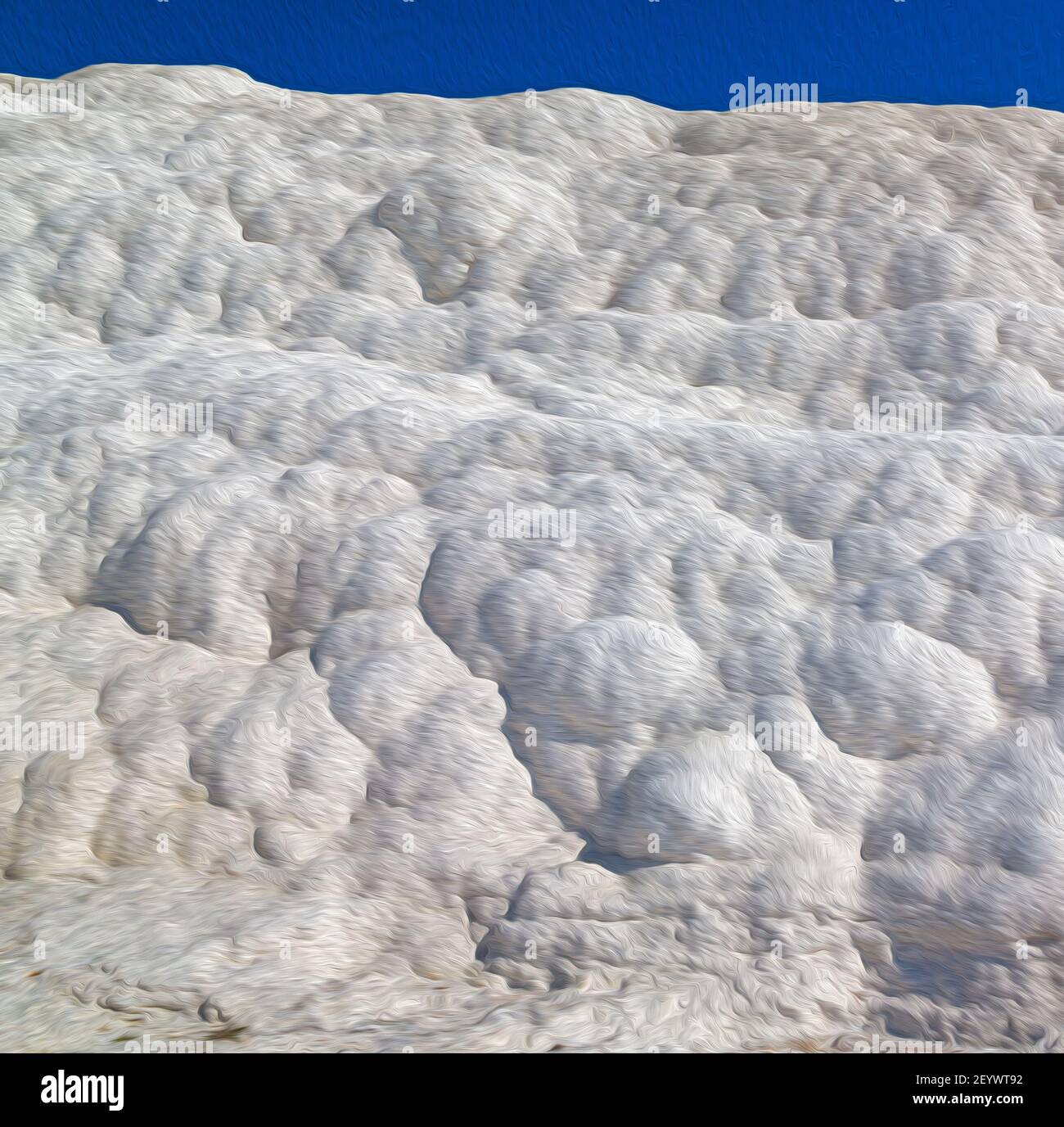 Calcium bath and travertine unique abstract in pamukkale turkey asia ...