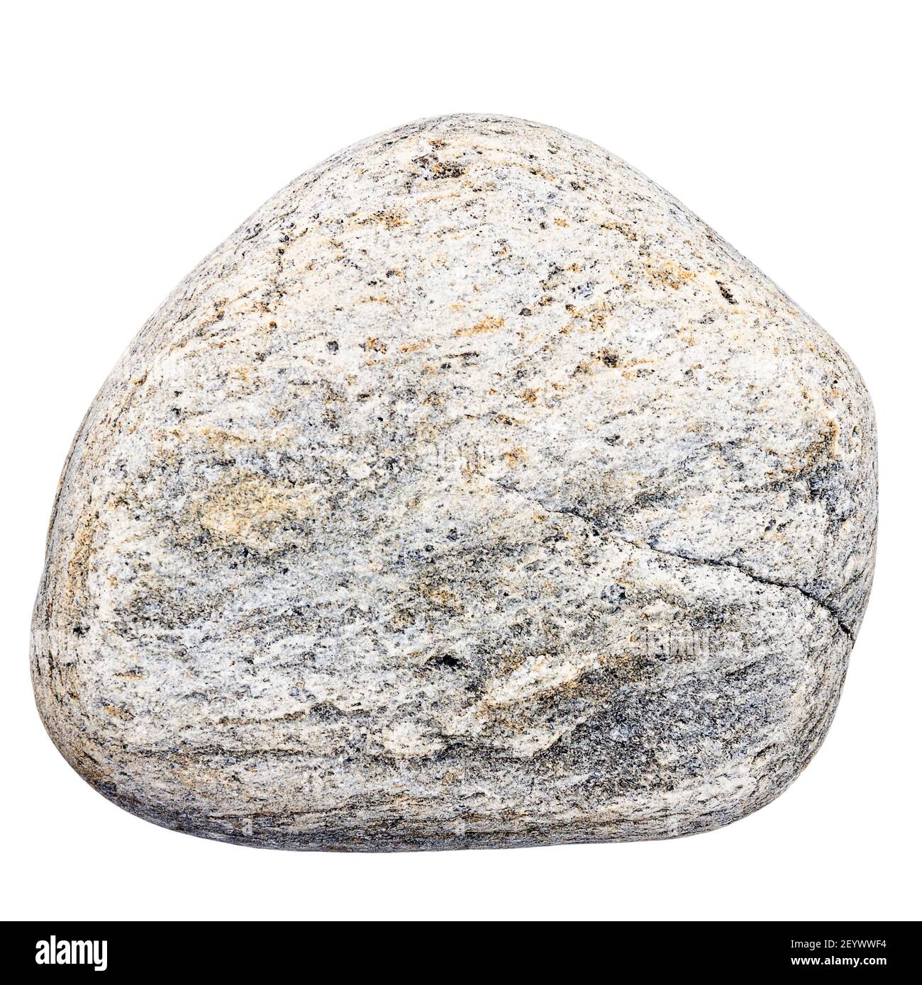 Top view of single gray pebble isolated on white background Stock Photo ...