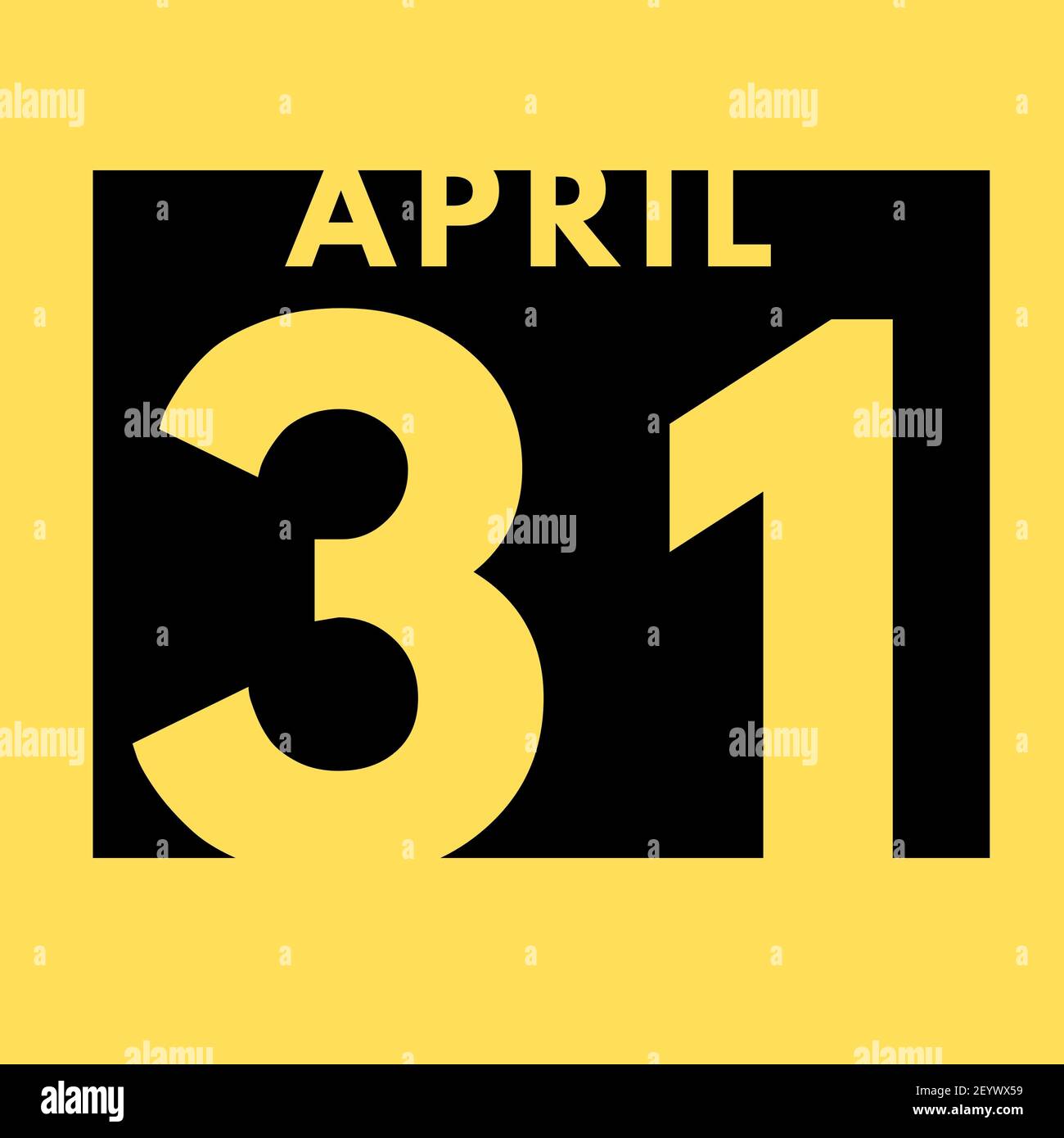 April 31 . flat modern daily calendar icon .date ,day, month .calendar ...