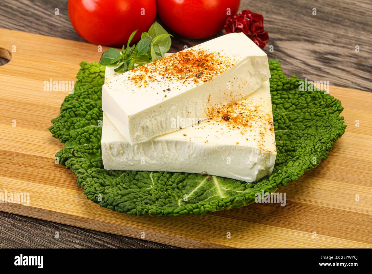 Greek Feta soft cheese for salad Stock Photo - Alamy