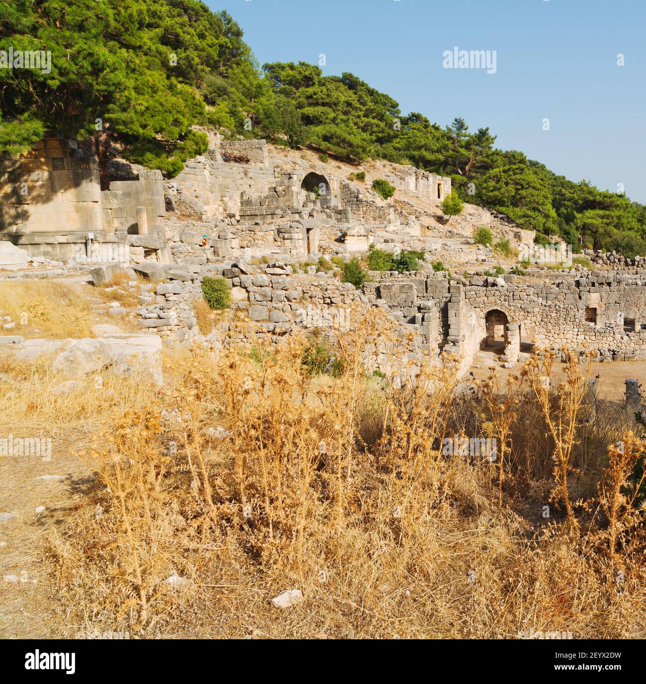 Ruins stone and theatre in antalya arykanda turkey asia sky and old ...