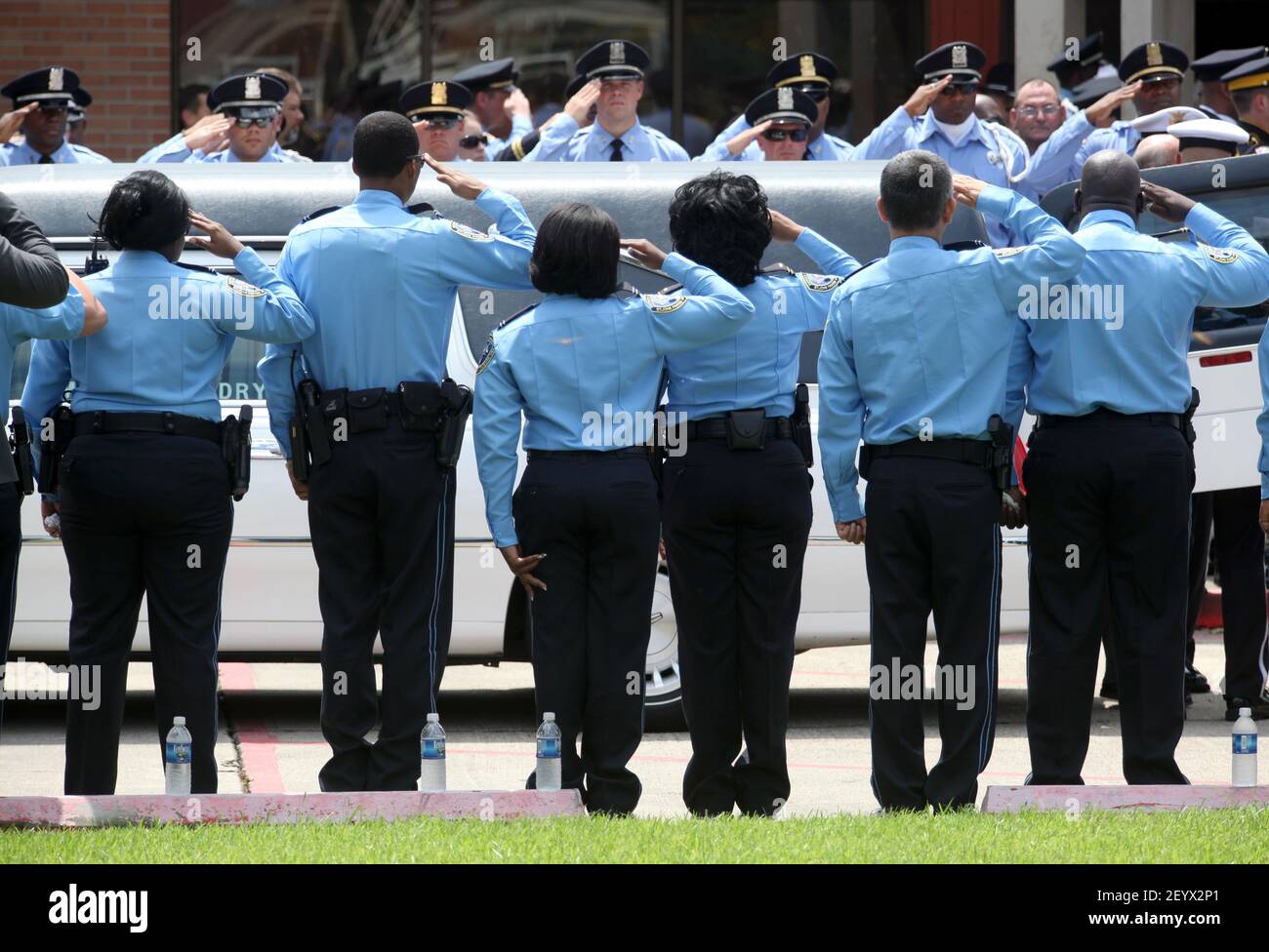 20 August 2012 - LaPlace, Louisiana - Police and local residents attend ...
