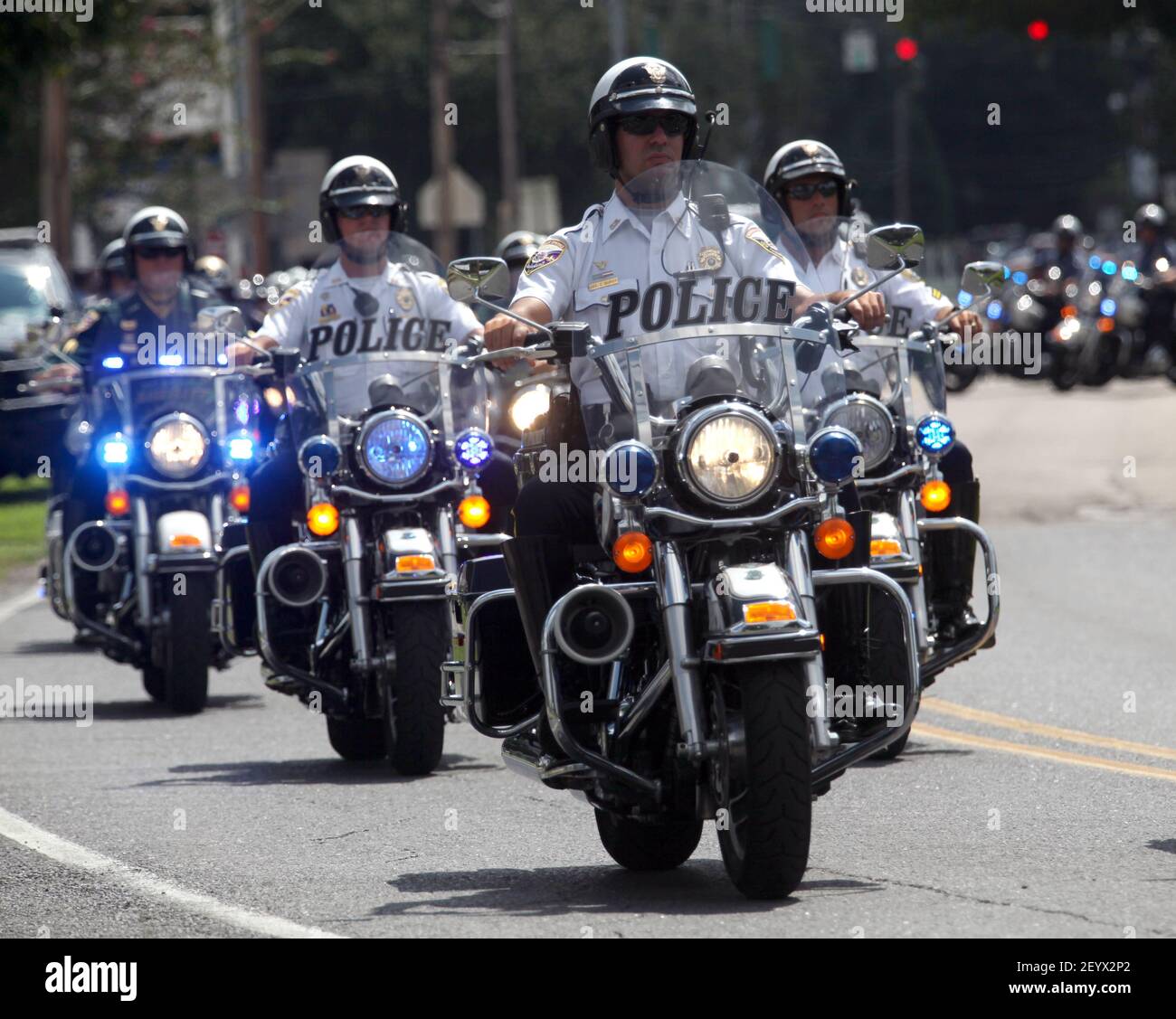 20 August 2012 - LaPlace, Louisiana - Police and local residents attend ...
