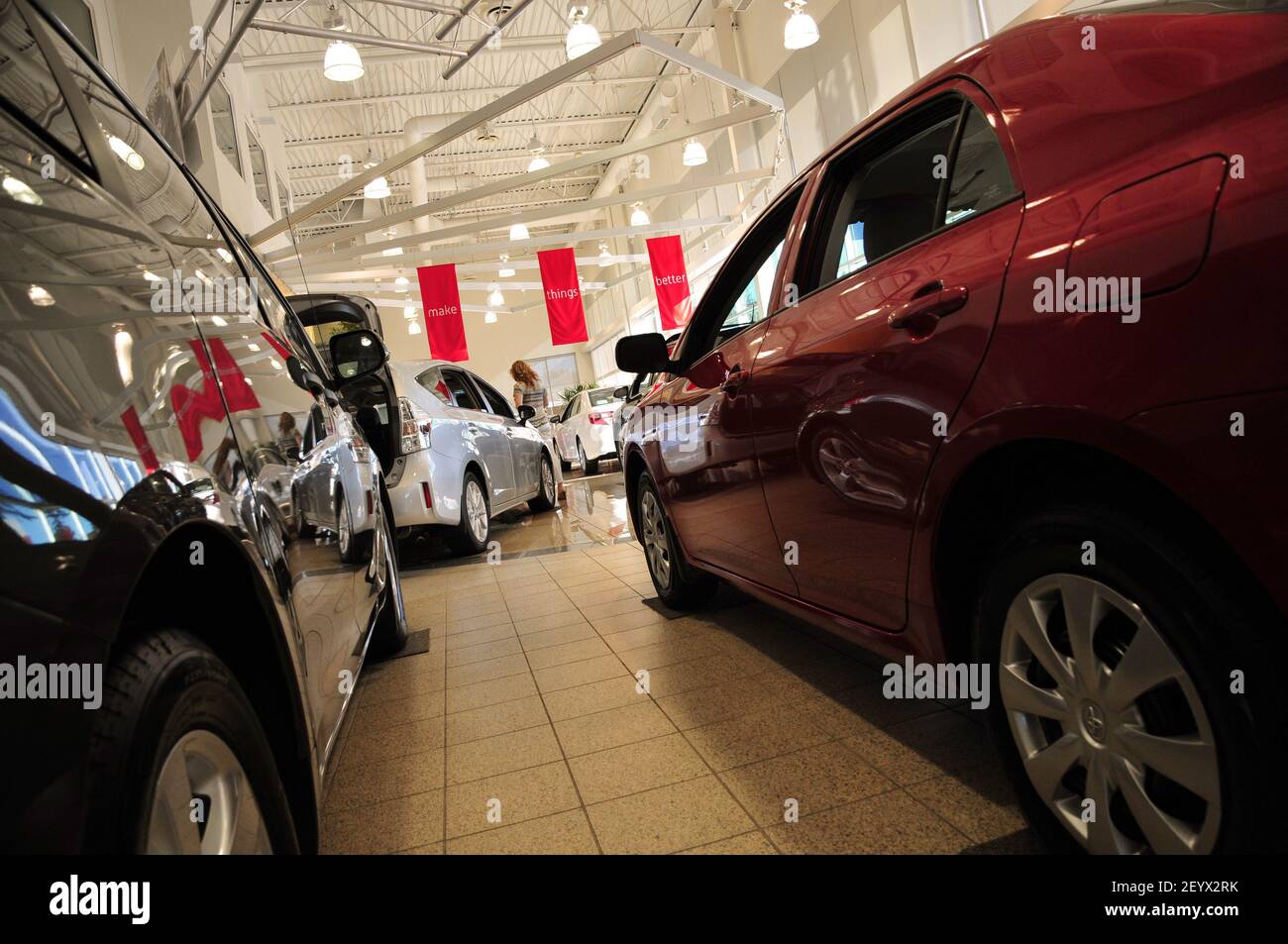 20 August 2012 - Surrey, B.C., Canada - Toyota vehicles are seen in the ...