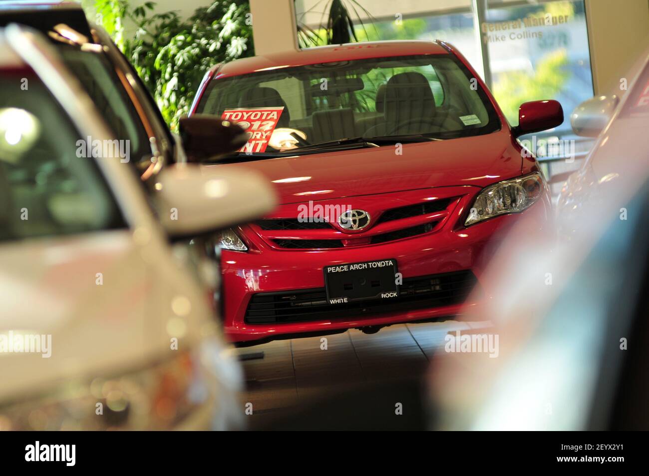 20 August 2012 - Surrey, B.C., Canada - Toyota vehicles are seen in the ...