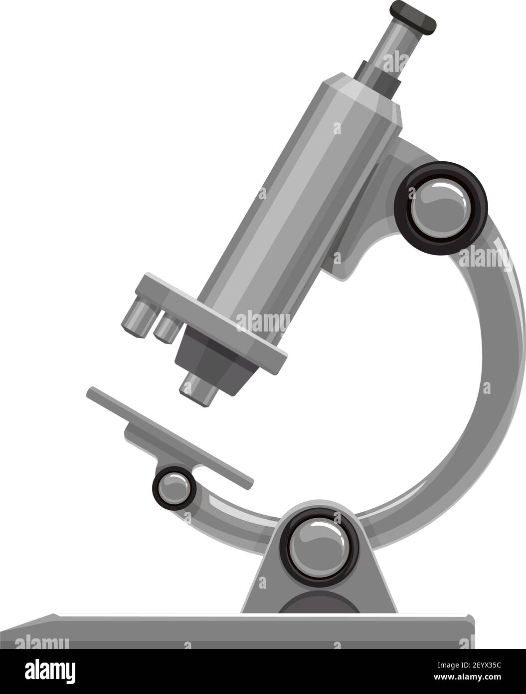 Microscope isolated chemistry and biology research tool. Vector ...