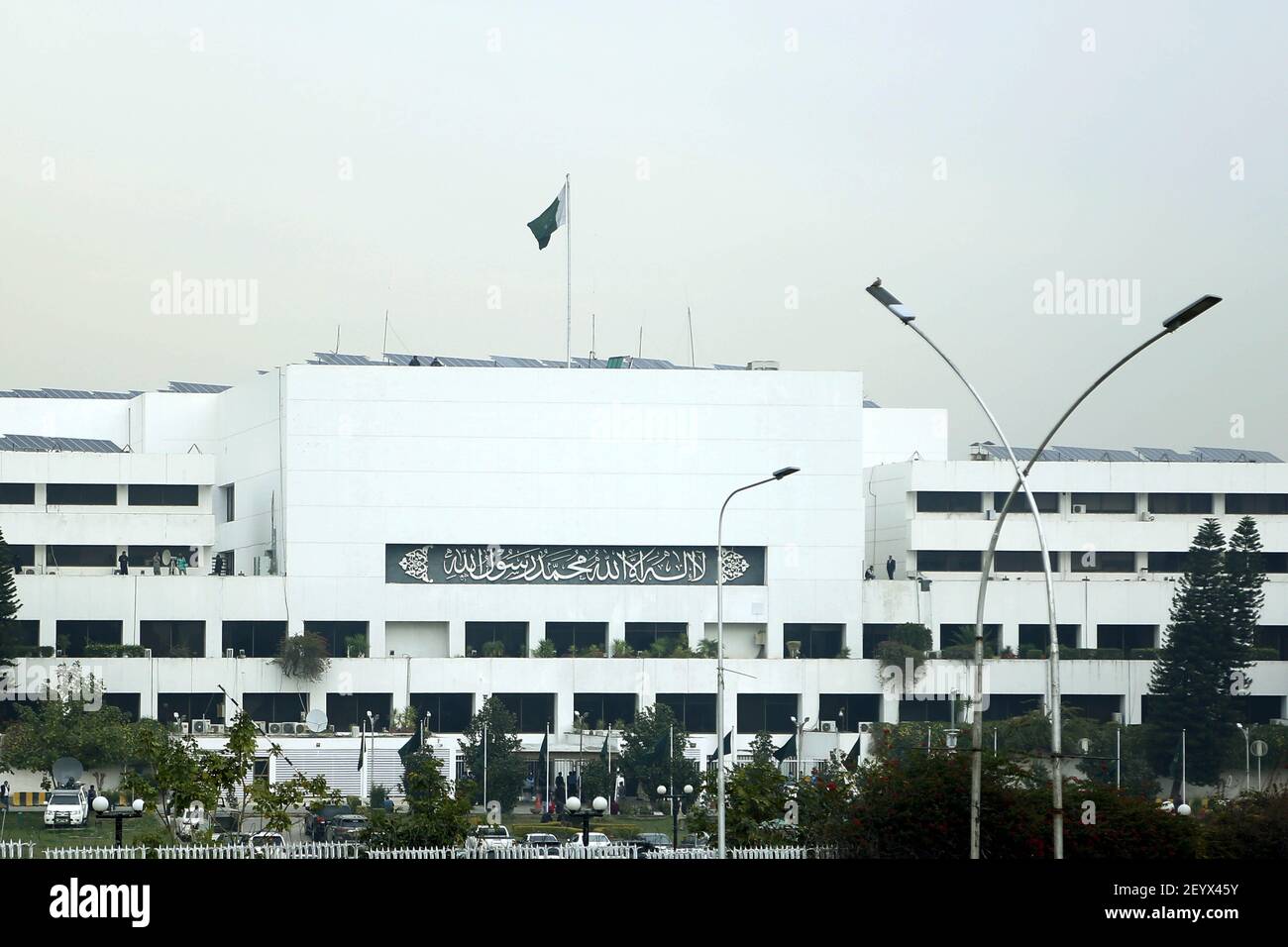 Islamabad. 6th Mar, 2021. The National Assembly building is seen in ...