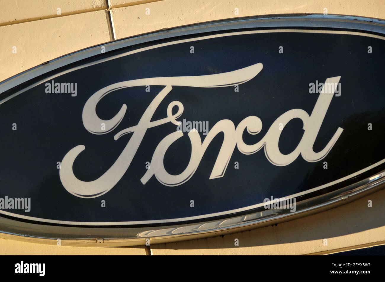 27 August 2012 - Surrey, B.C., Canada - The Ford name and logo is seen ...