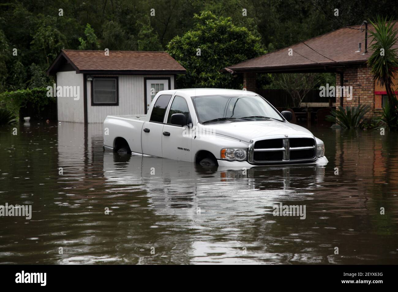 30 August 2012. Laplace, Louisiana, USA. Flooded homes and streets ...