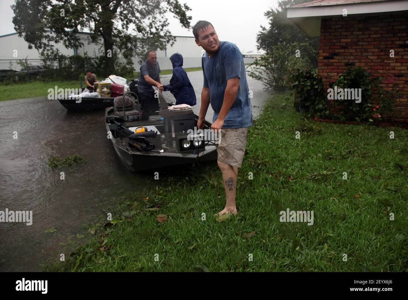 30 August 2012 - Laplace, Louisiana - Mike Watson (mid) and his nephew ...
