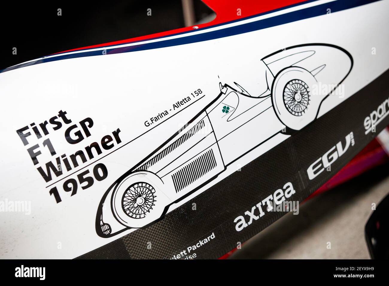 Alfa Romeo Racing C38, first GP winner sticker during 2019 Formula 1 ...