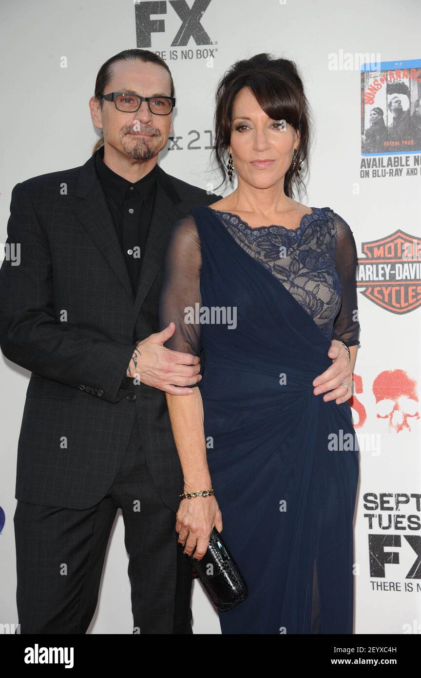 kurt Sutter and Katey Sagal. 8 September 2012, Westwood, California ...
