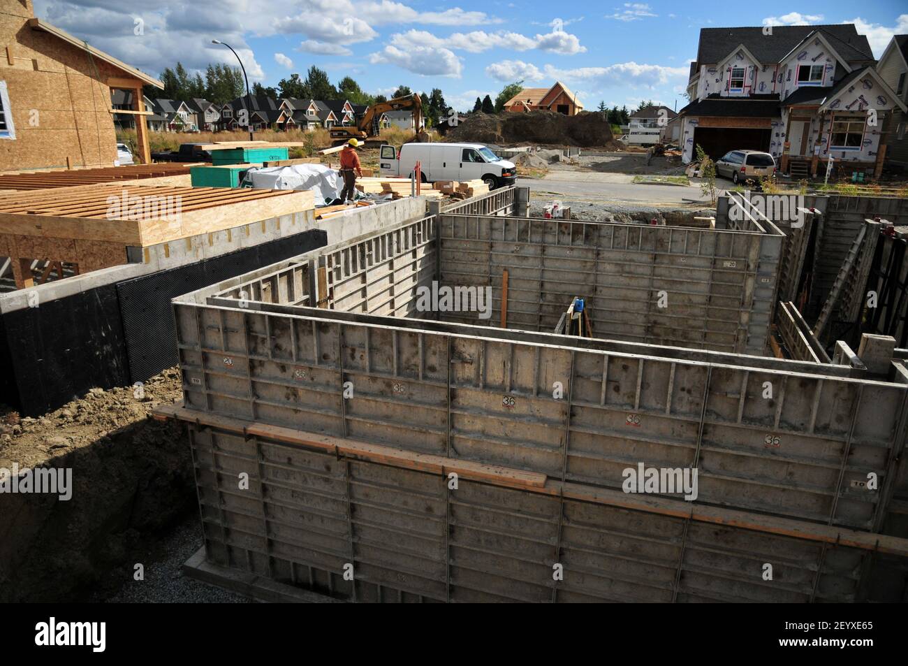 10 September 2012 - Surrey, B.C., Canada - New homes are seen in ...