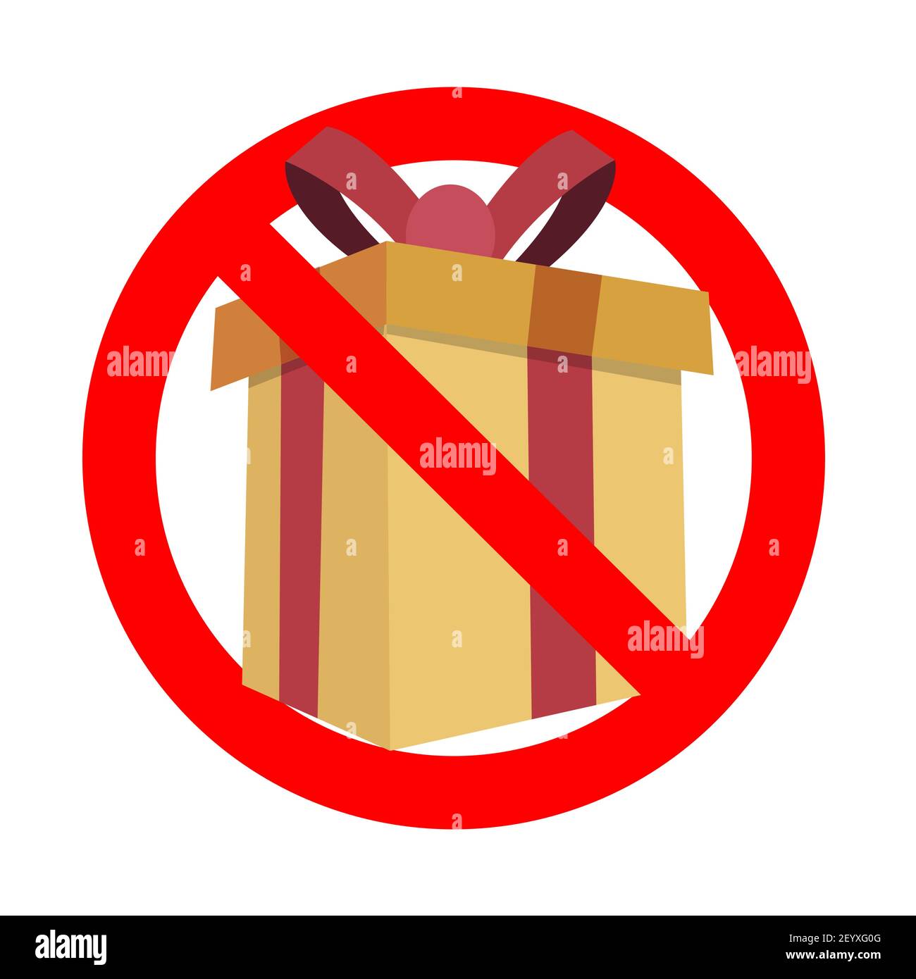 Forbidden gift box for birthday christmas and celebrating. Vector ...
