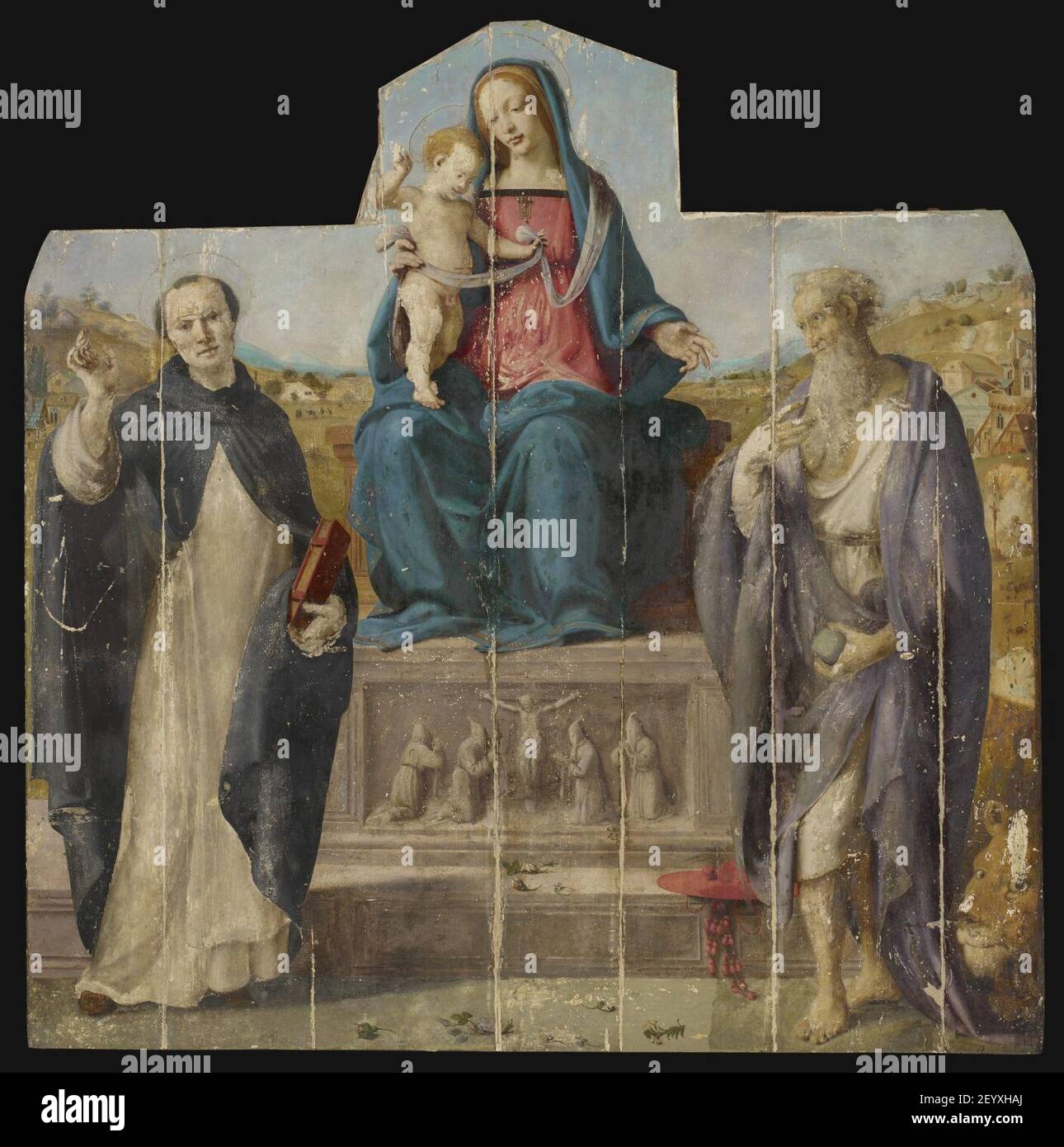 Piero di Cosimo - Virgin and Child with Saints Vincent Ferrer and ...