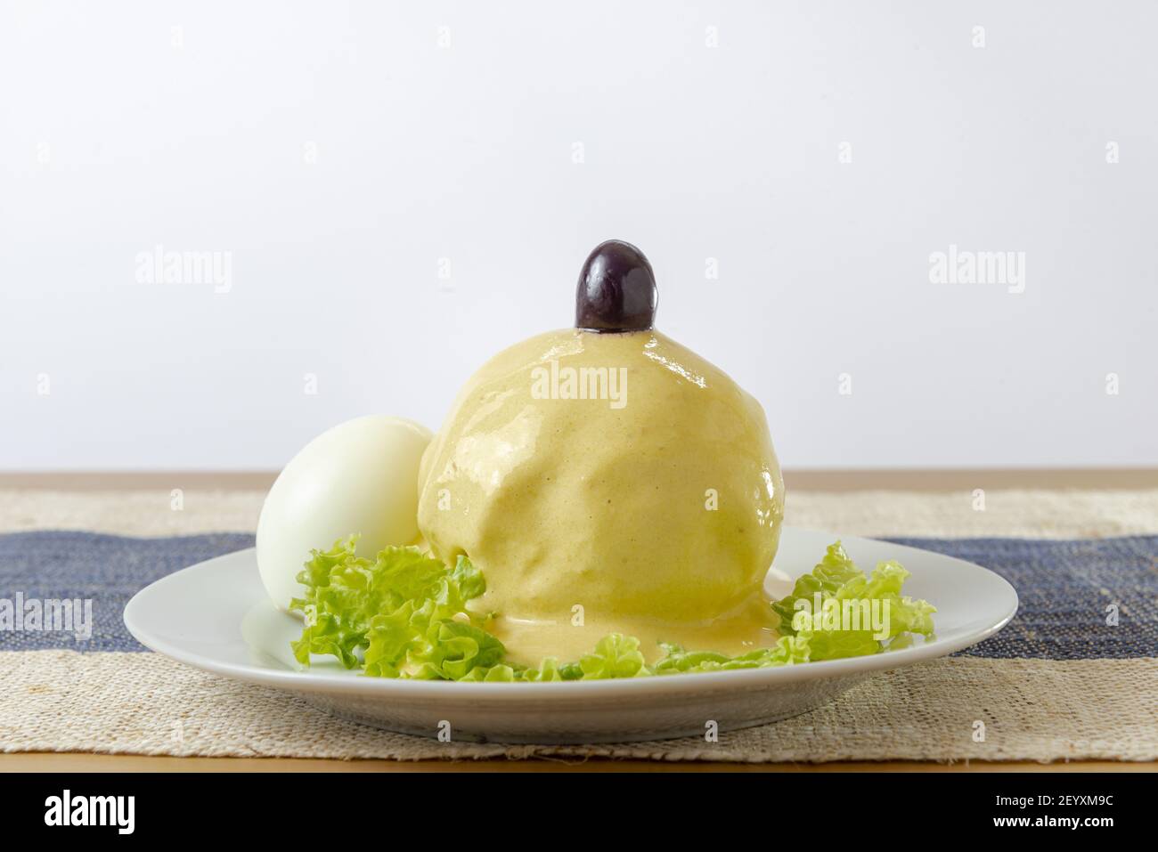 A traditional Peruvian papa a la huancaina Stock Photo - Alamy