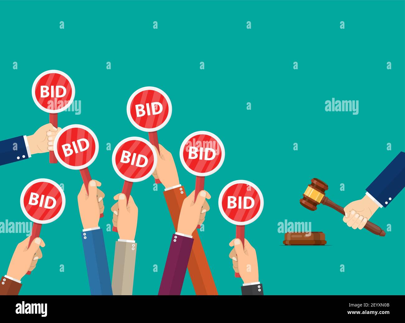 Bid paddle Stock Vector Images - Alamy
