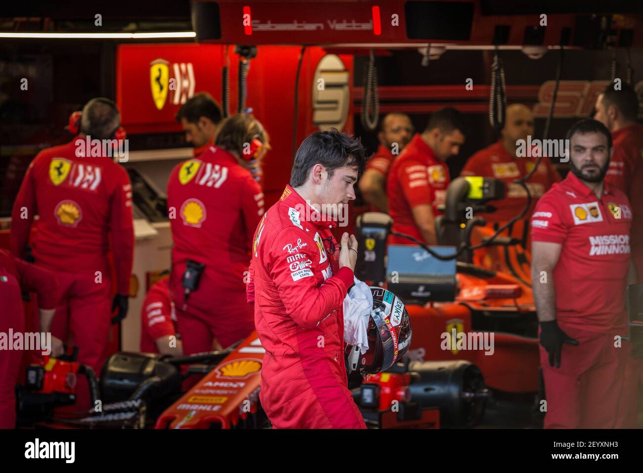 LECLERC Charles (mco), Scuderia Ferrari SF90, portrait, upset after his ...
